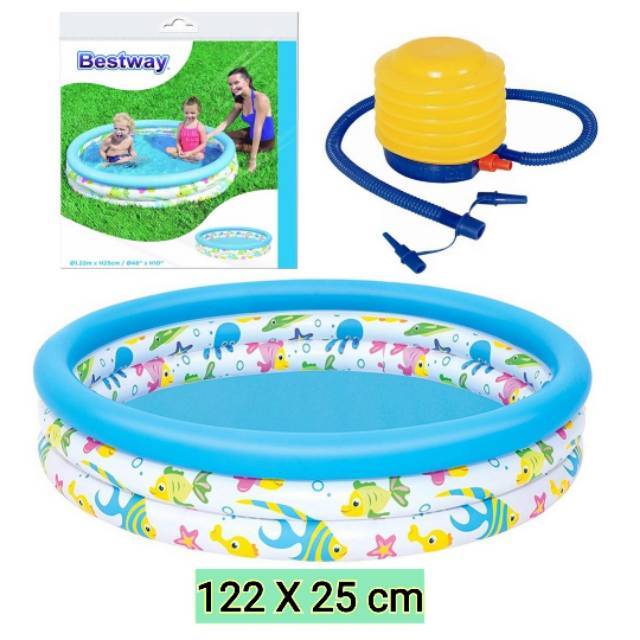 Bestway Swimming Pool Package 51009 Rubber 122x25 Bath Ball kids ocean ...