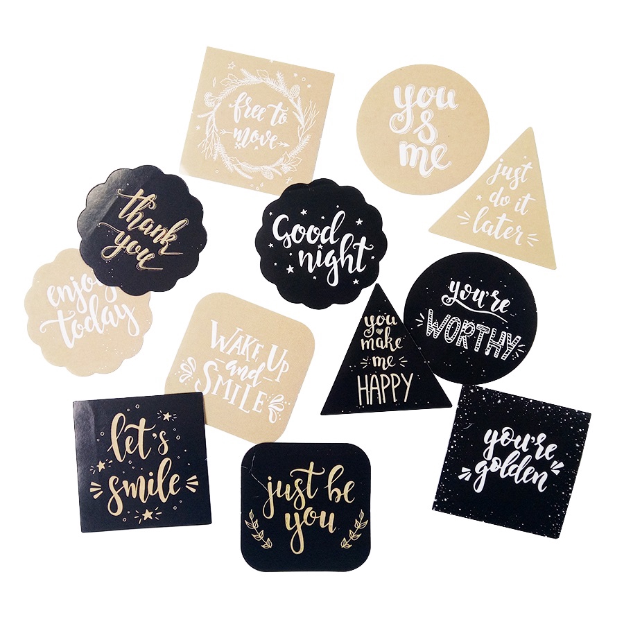 45 Pcs/lot Simple English Blessing Paper Sticker Decoration DIY Diary ...