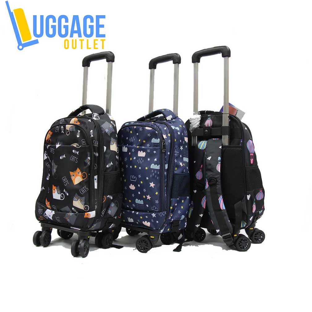 Detachable Trolley Waterproof Backpack with Spinner Wheels | Shopee ...