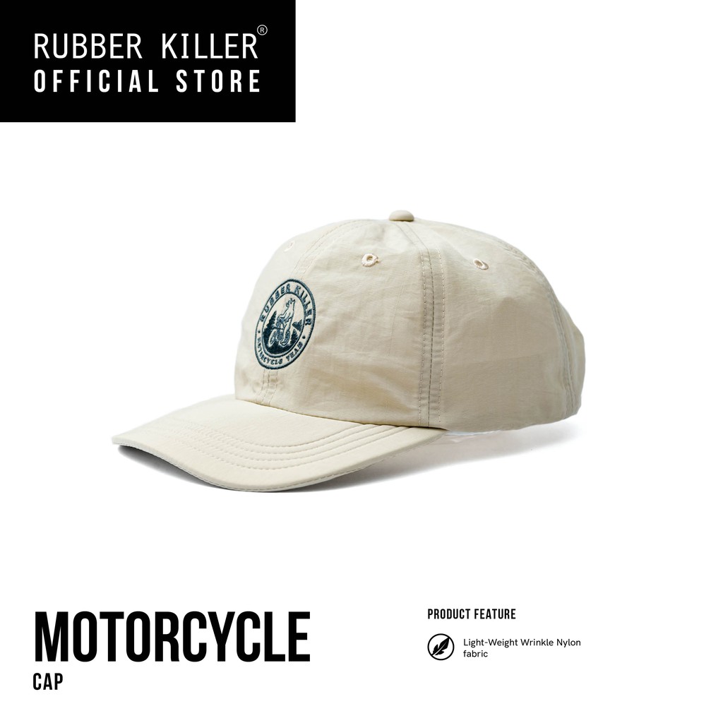 Rubber Killer-MOTORCYCLE TEAM-WRINKLED NYLON CAP (CAP) | Shopee Singapore