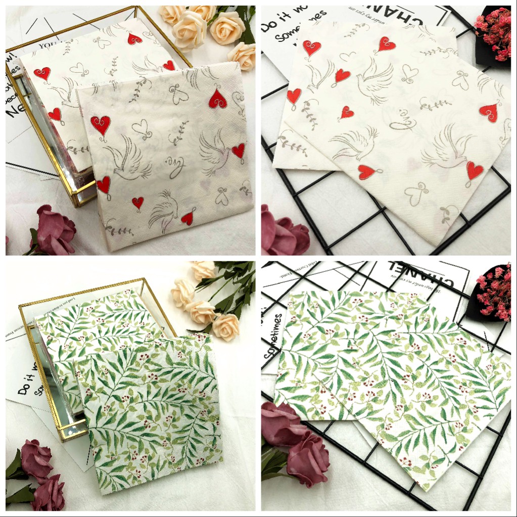 Serviette Color Printed Various Pattern Paper Napkins Themed Napkin ...