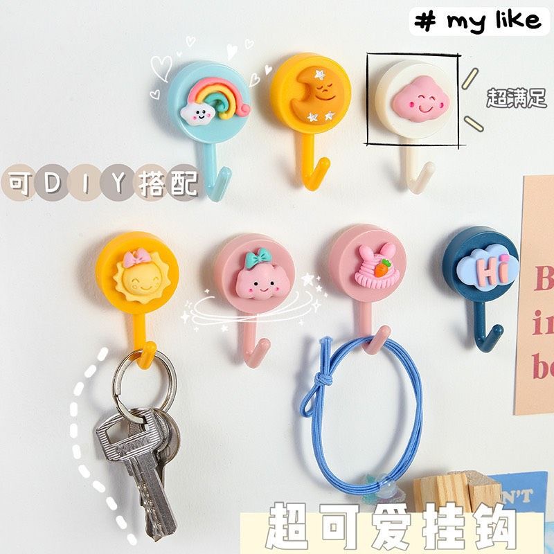 Single Wall Hook Attached Cute Cartoon Motifs Creative Versatile ...