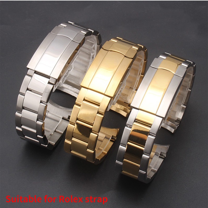 For Rolex SUB Watch Strap Men's Stainless Steel Belt Explorer 2 Daytona ...