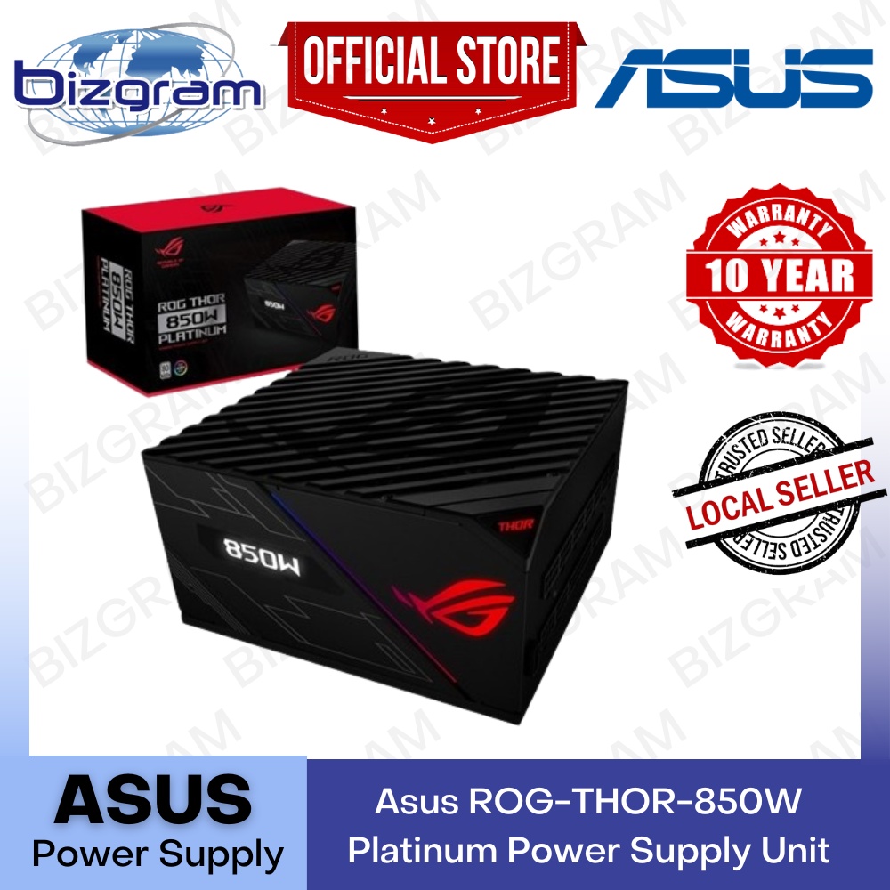 Asus ROG THOR 850W Platinum Power Supply Unit/PSU (ROG-THOR-850P) 10 ...