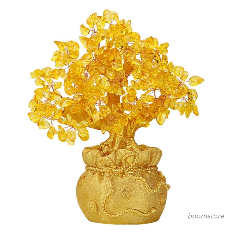 Boom Chinese Feng Shui Money Tree Home Tabletop Creative Citrine Lucky ...