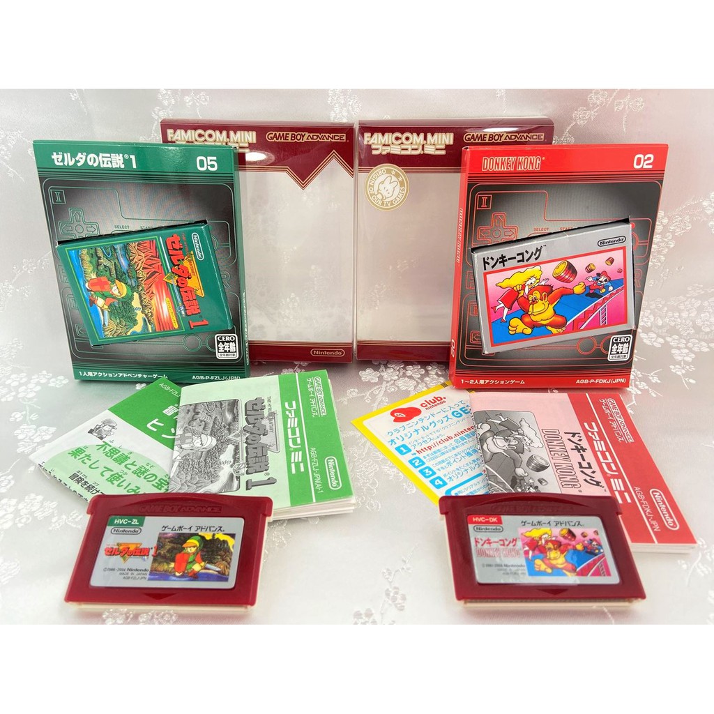 Lot 2 Famicom mini Zelda Donkey kong Game Boy Advance GBA Set Box Japan ...