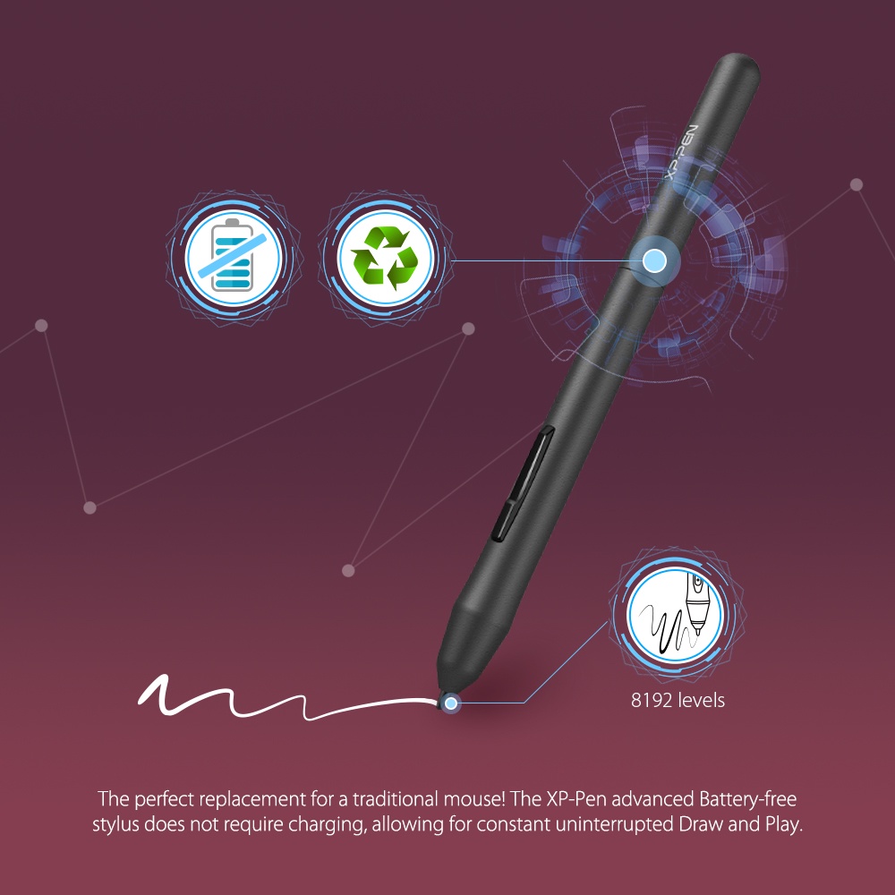 XPPen Star G640 Drawing Tablet Graphic Tablet Digital Pen Tablet With ...