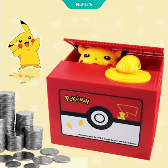 Pokemon Piggy Bank Electronic Money Box Action Anime Figure Pikachu ...