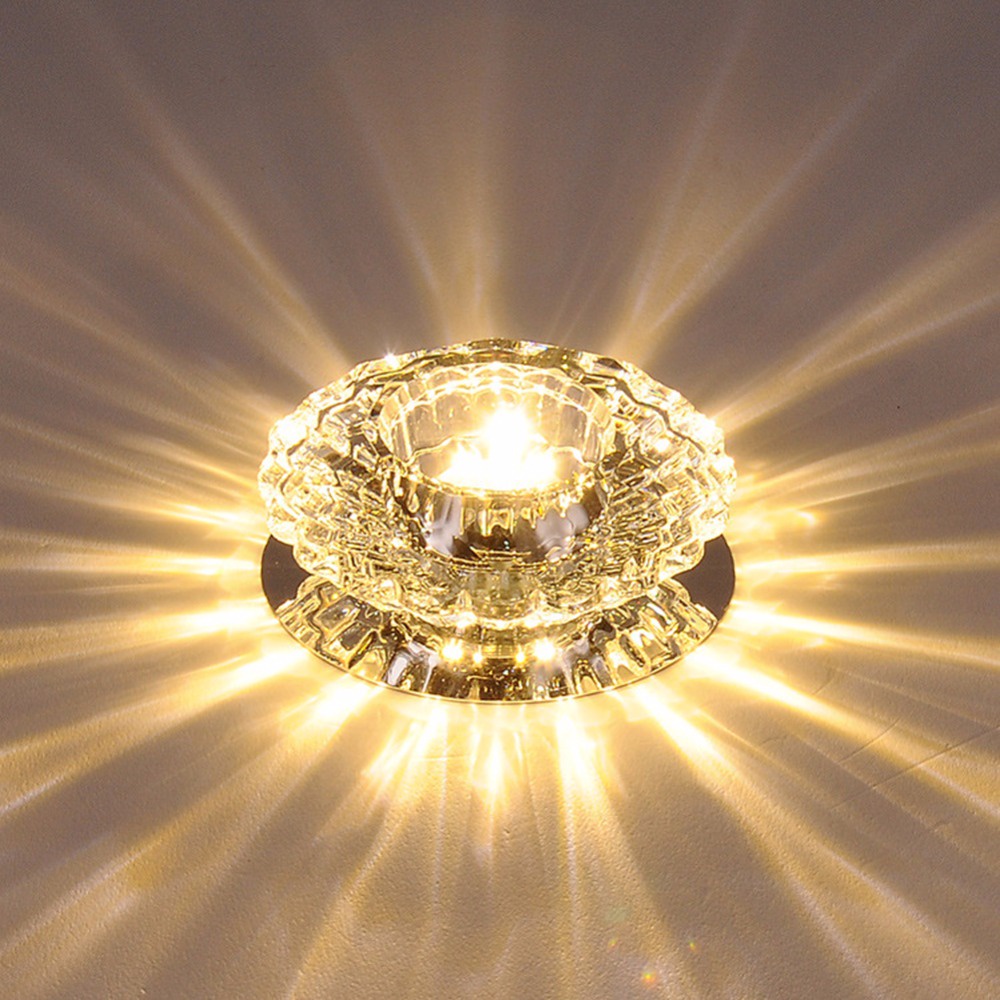 3W/5W Modern Crystal Aisle Flush LED Ceiling Lamp,Corridor spotlight ...