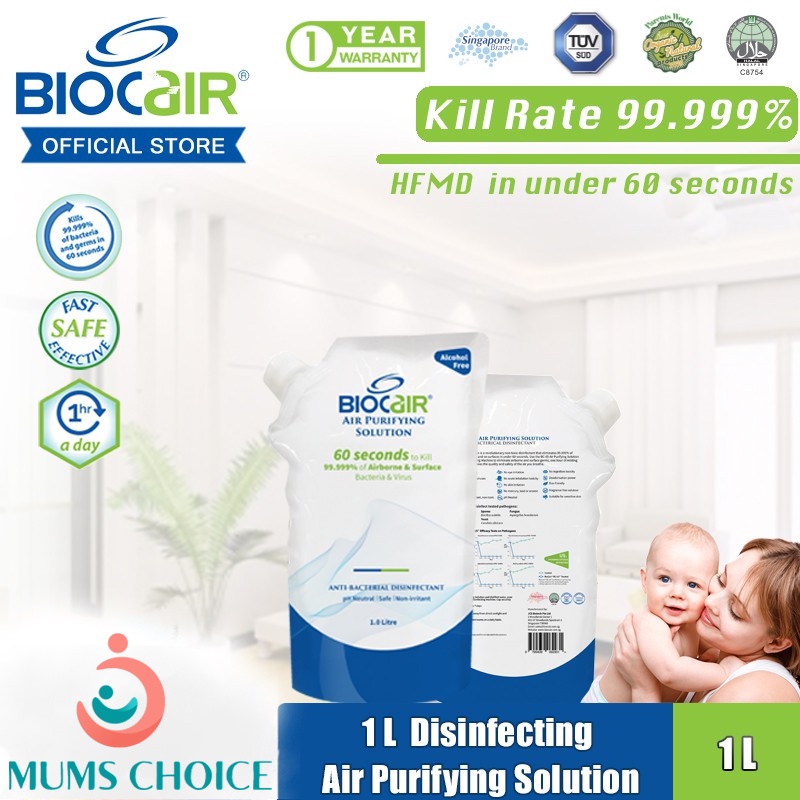 BioCair ® BC-65 Anti-Bacterial Disinfectant Air Purifying Solution ...