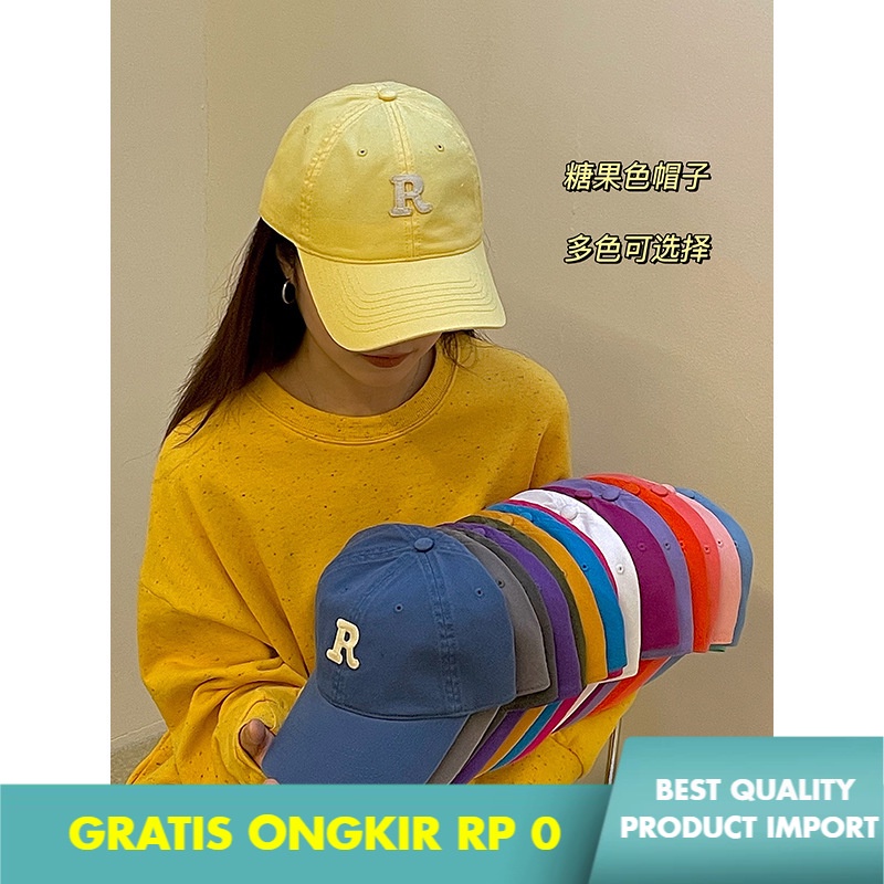 Women's Hat baseball Cap Letter R Korean Street All Soft Top baseball ...