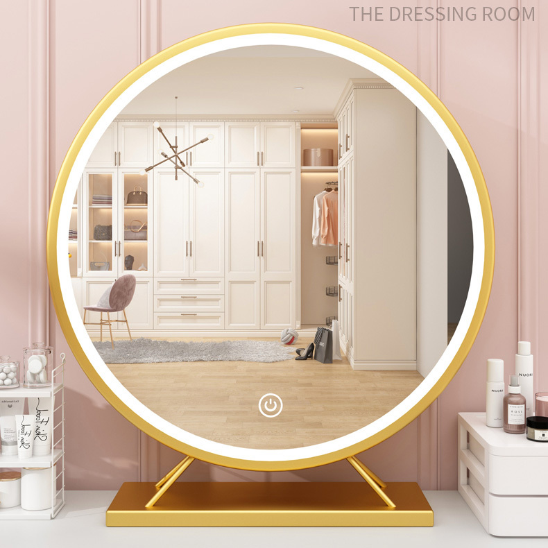 YIXIN Round LED Mirror Makeup Mirror Vanity Mirror Dressing Table ...