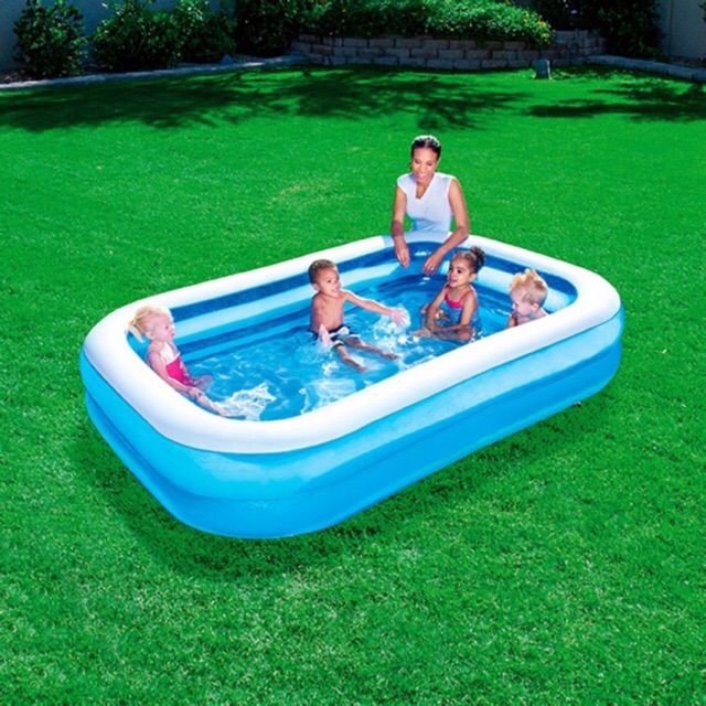 201*150*51cm Inflatable 2 Ring Swimming Pool Kolam Renang | Shopee ...