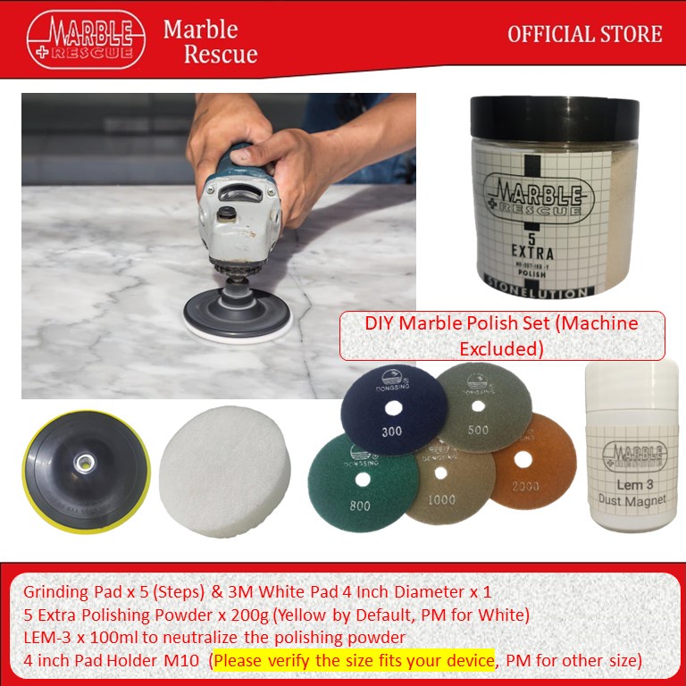 Marble Rescue DIY Grind and Polish Marble Mini Tool Kit Remove ...