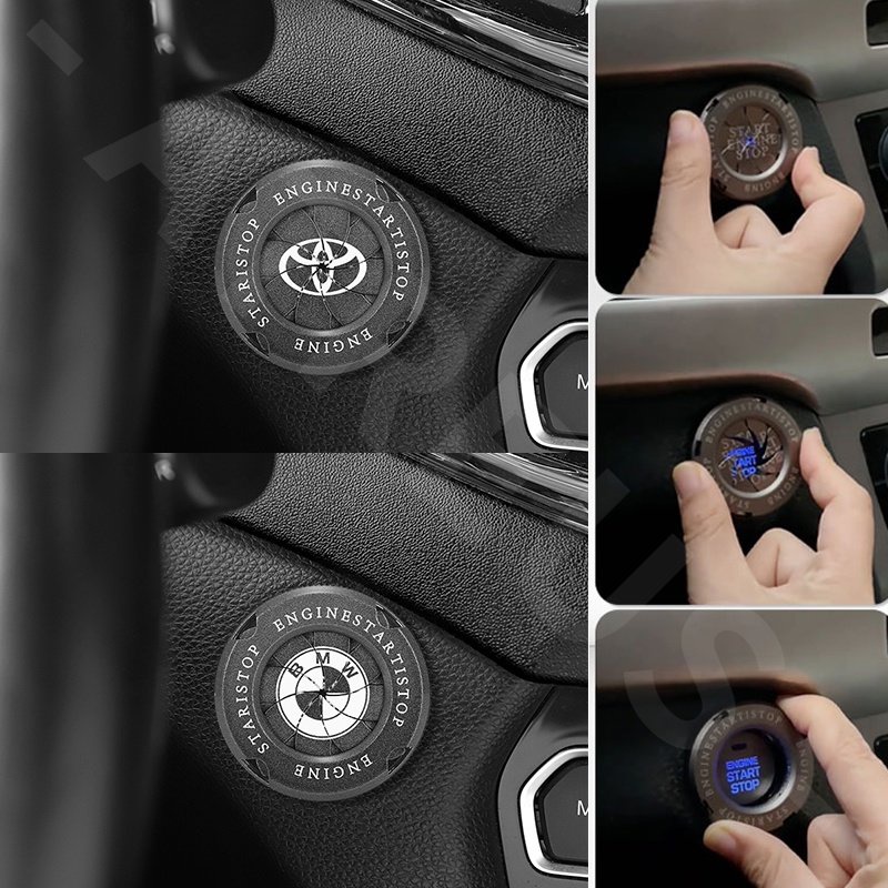 BMW Car Ignition Switch Ring Engine Start Stop Button Cover For E36 E46 ...