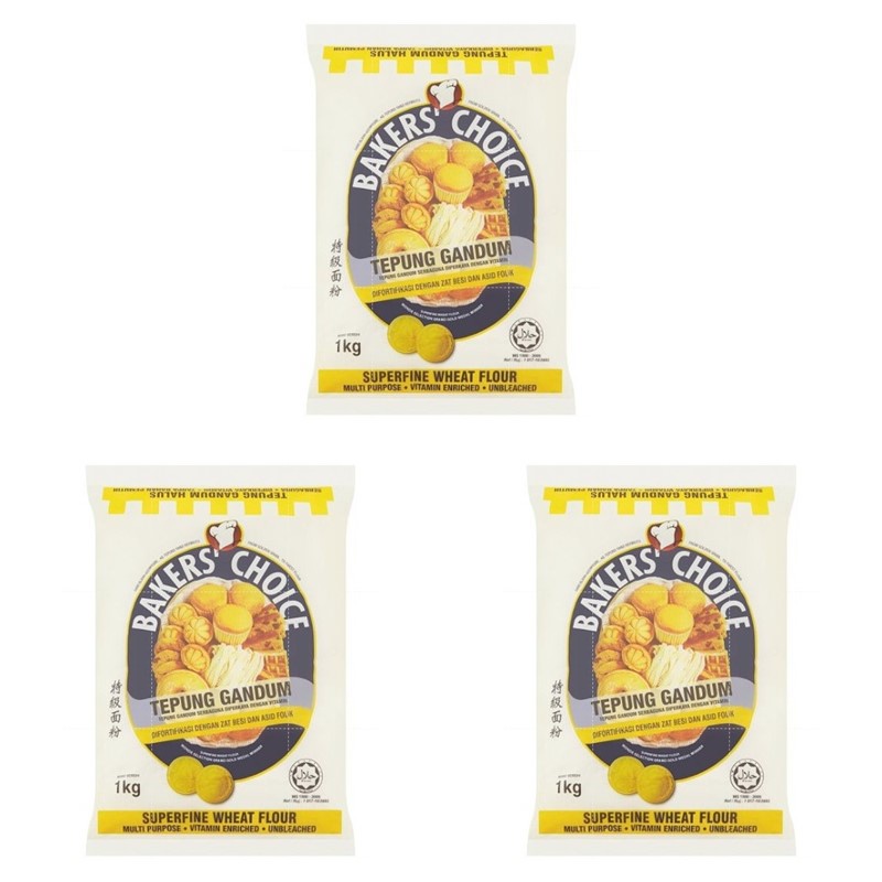 [Bundle of 3] Bakers Choice Plain Flour | Shopee Singapore