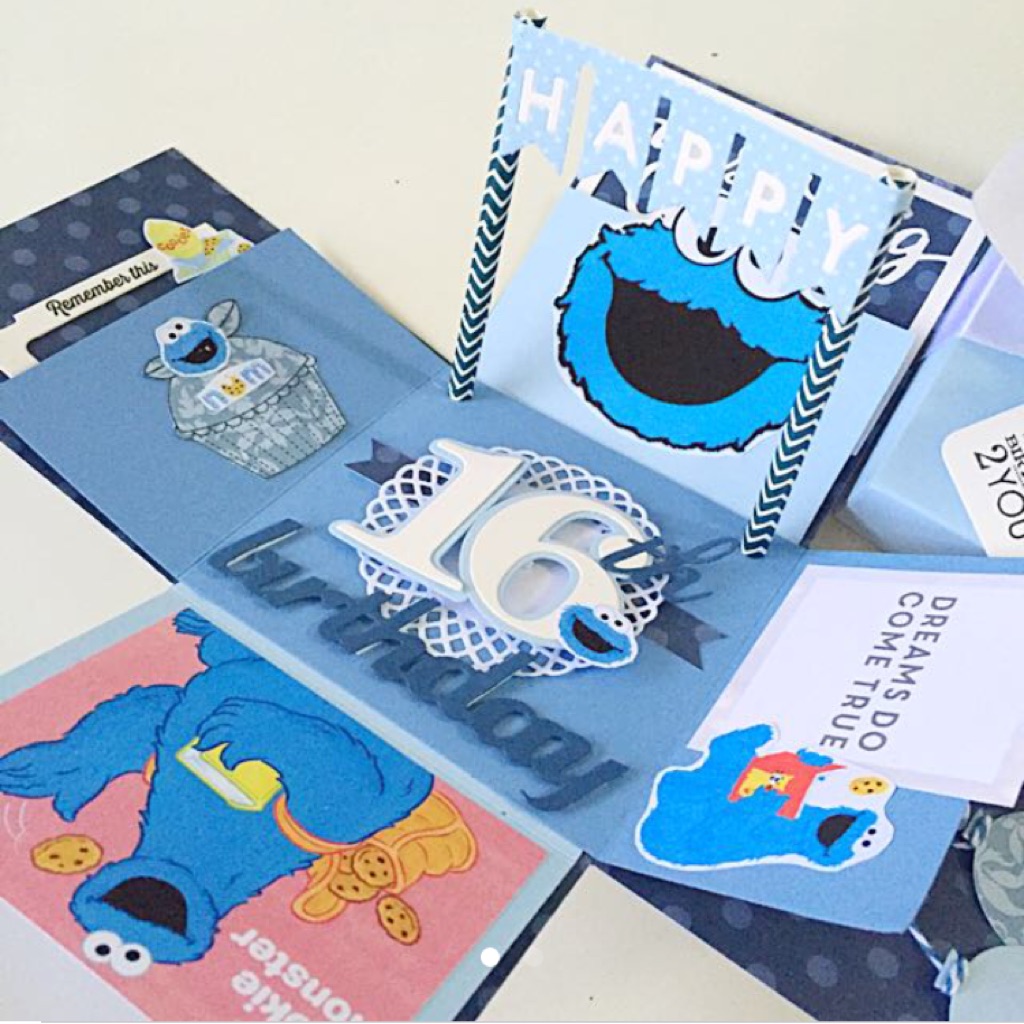 Cookie Monster explosion box card | Shopee Singapore