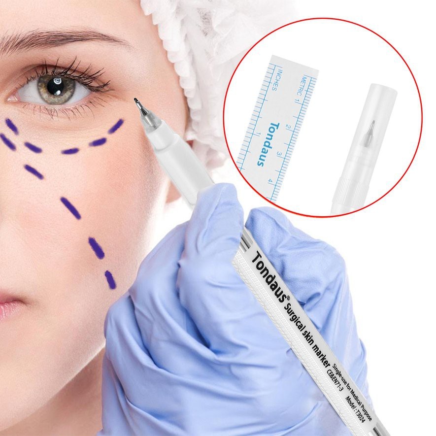 Surgical Skin Marker Tattoo Skin Marker Measure Measuring Ruler + Pen ...