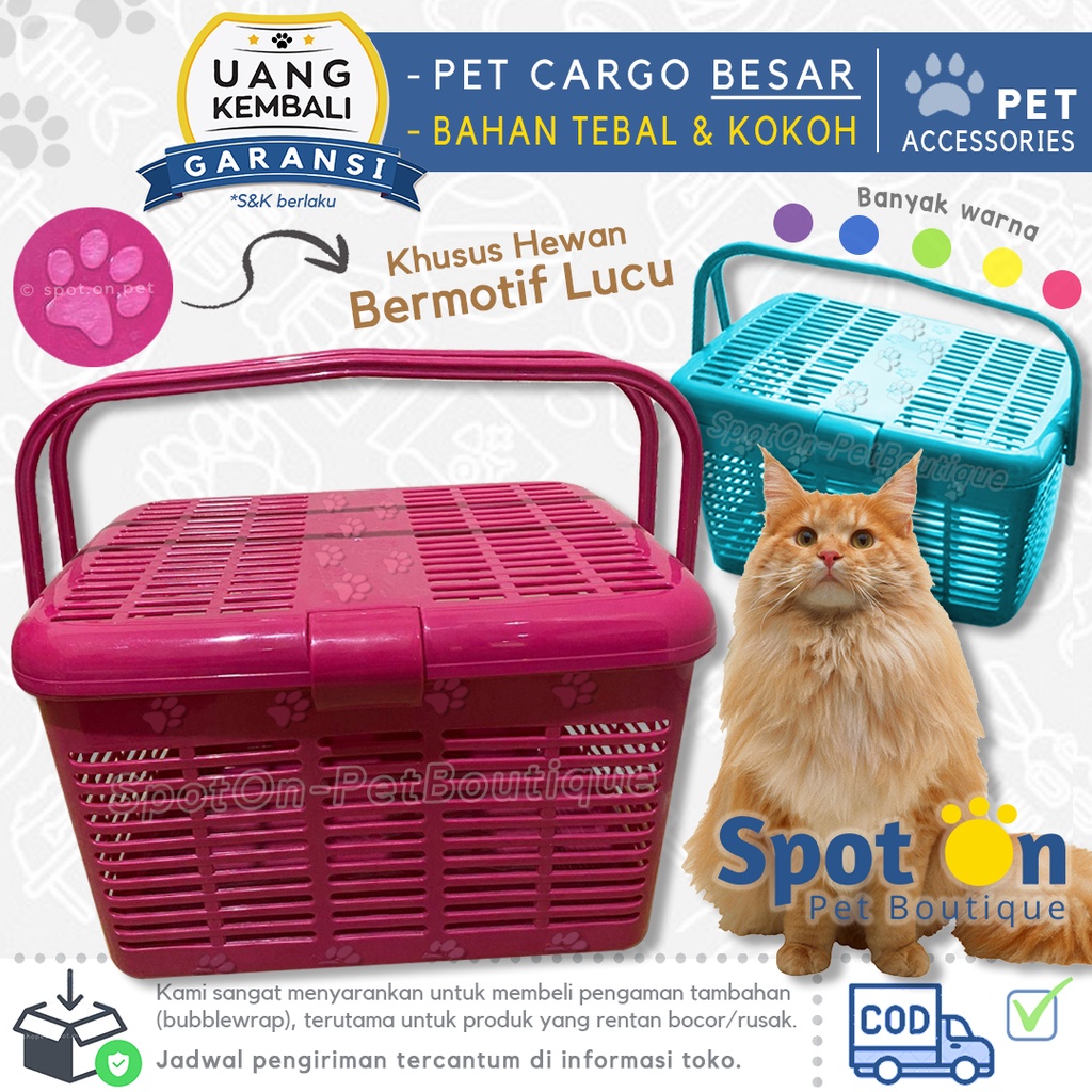 Large Animal Basket with Cute Motifs | Cat Dog Rabbit | Pet Cargo ...