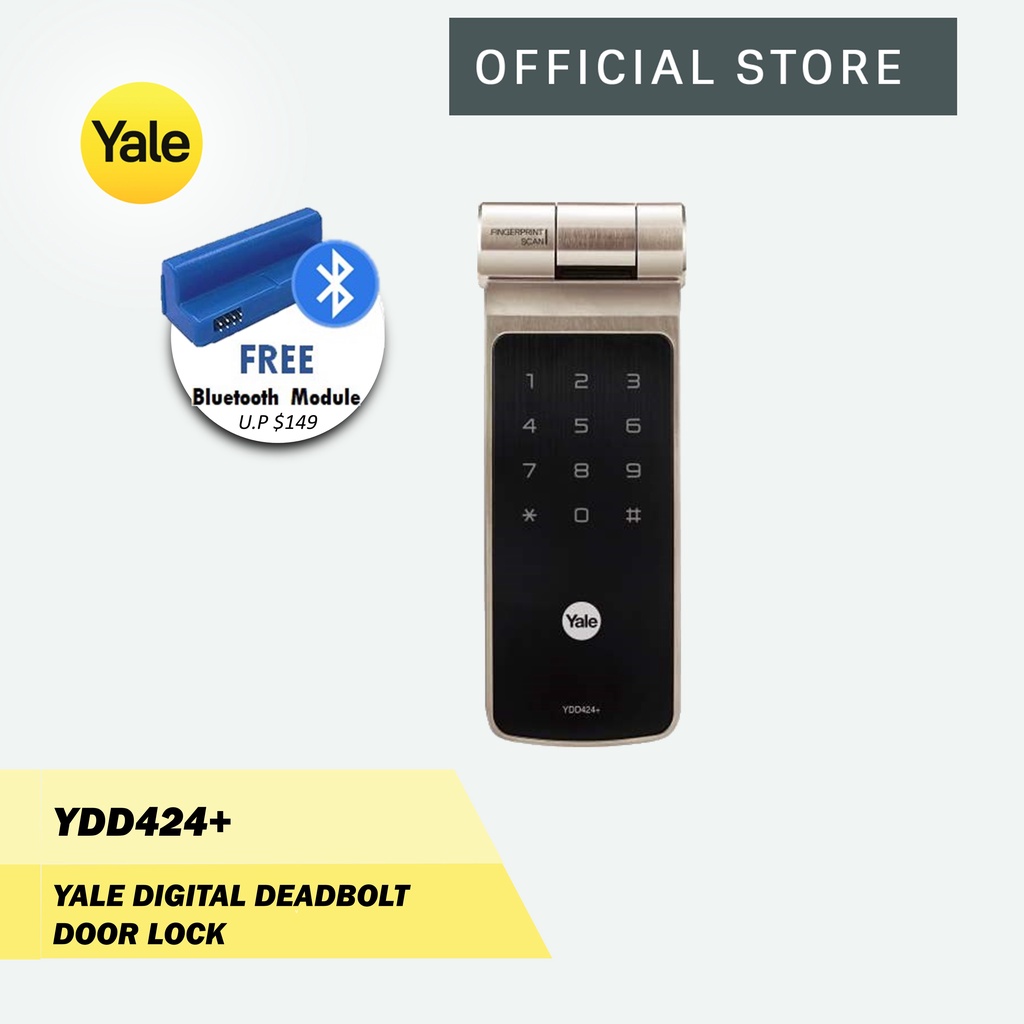 Yale YDD424+ Digital Biometric Deadbolt Lock [FREE Yale Link Bluetooth ...