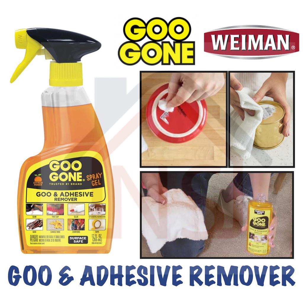 Weiman GOO GONE 2096 Goo and Adhesive Remover Spray Gel/ Sticker ...