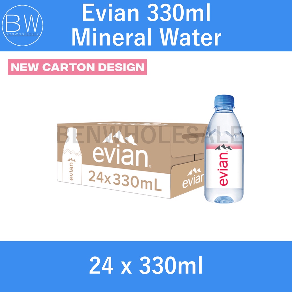 Evian Mineral Water 24 x 330ml / 24 x 500ml / 12 x 1.5L Carton Bundle ...