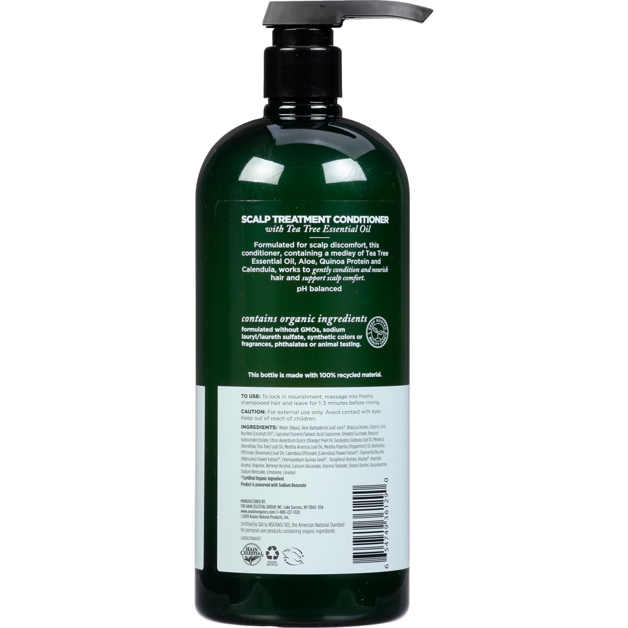Avalon Organics Tea Tree Scalp Treatment Shampoo / Conditioner 946ml ...