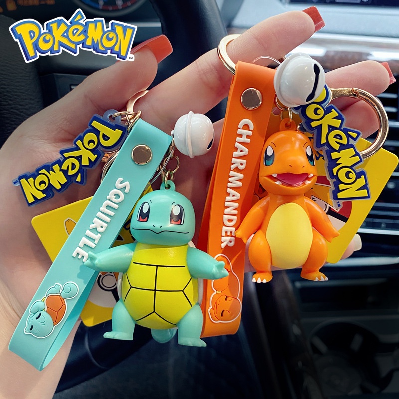 Official Pokemon Design Keychain Pikachu / Squirtle / Bulbasaur ...