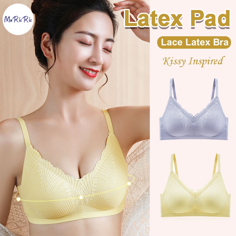 (SG InStock) Ma Ric Ric Thin Strap Lace Seamless Latex Bra. Many Design (Wireless. Seamless ...