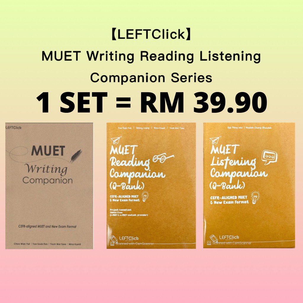 MUET COMPANION 3 IN 1 FULL SET (READING,WRITING & LISTENING) | Shopee ...