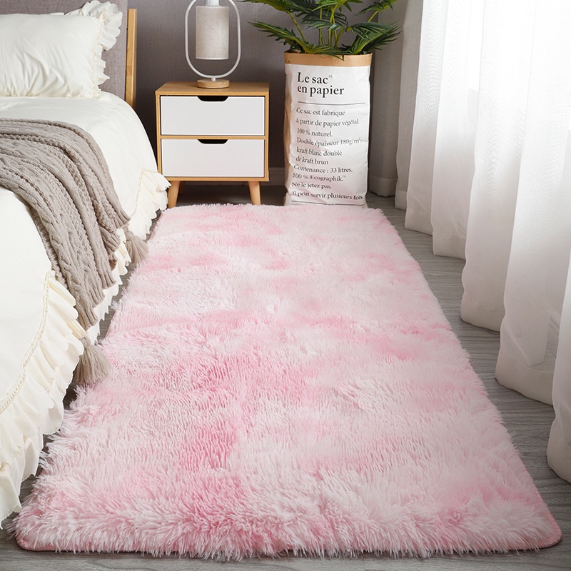 Bedside Fluffy Carpet Bedroom Floor Mat Sofa Side Rugs Cashmere Velvet ...