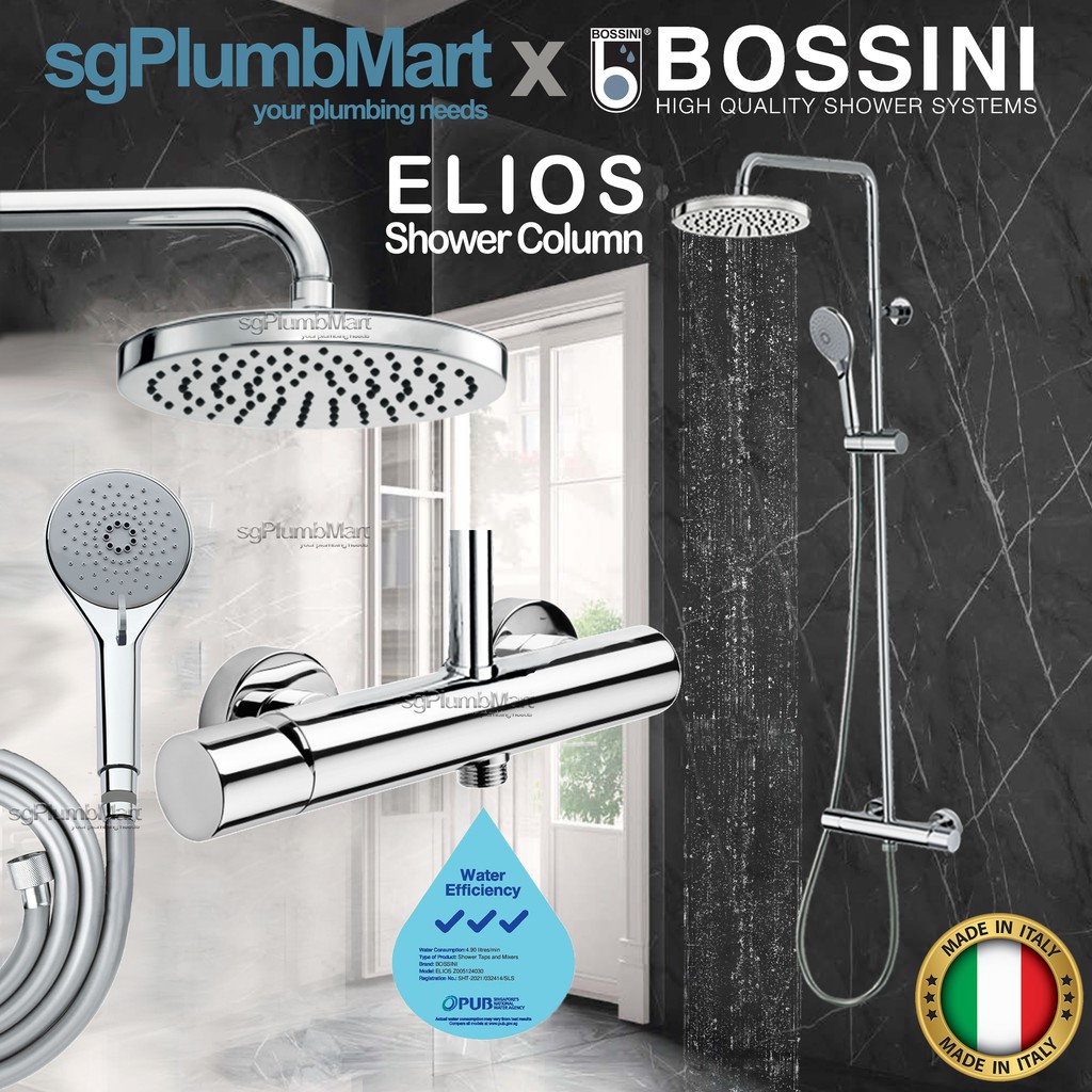 [Made in Italy] Bossini x sgPlumbMart Elios Shower Collumn Rain Shower ...