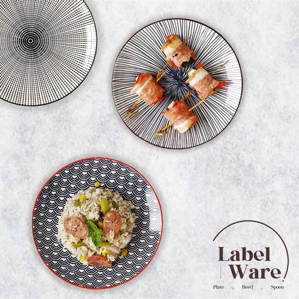 Label Ware | 6 & 8 inch Dinner Plate - 5 Design | Shopee Singapore