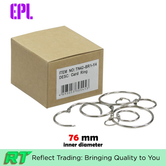 EPL 76mm Metal Card Ring Book Binder Ring (15 pcs) | Shopee Singapore