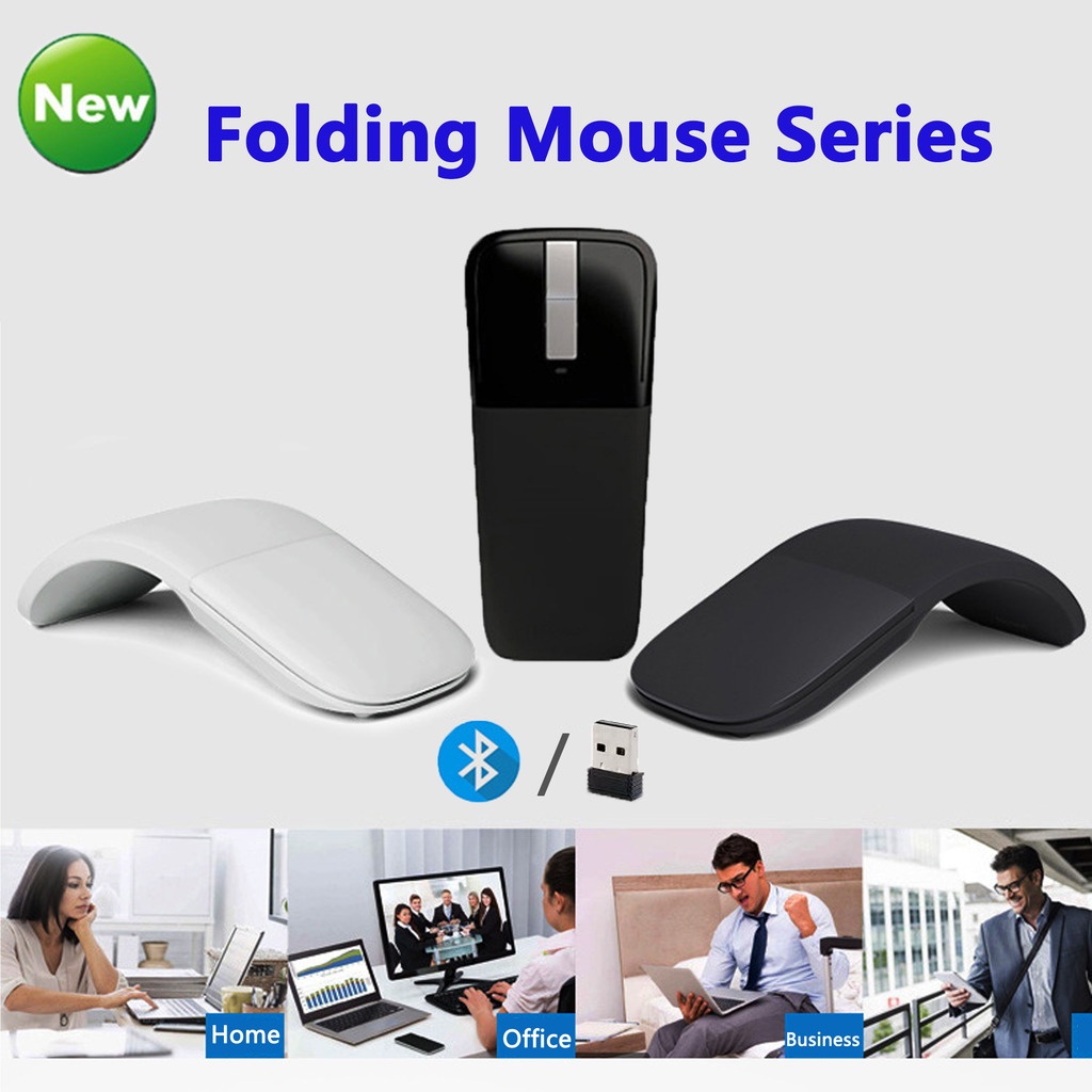Mute Folding Wireless Mouse Foldable Optical Mouse Universal Portable ...