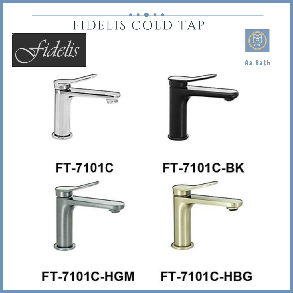 [PUB APPROVED] Fidelis Colour Faucet New Series Gun Metal Basin Tap ...
