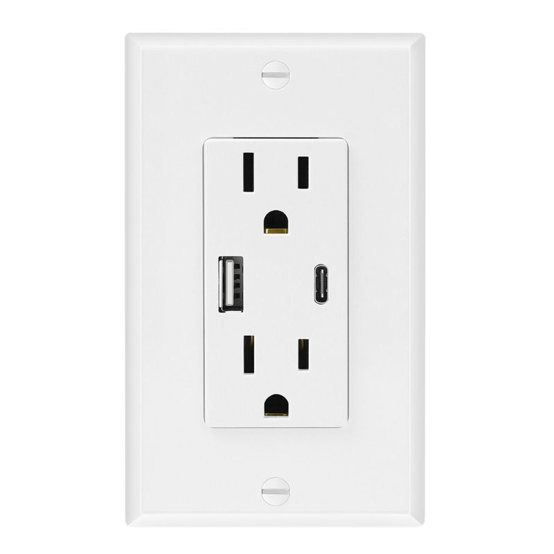 PCF* US Standard Wall Socket USB Type A Type C Charge Power Adapter ...