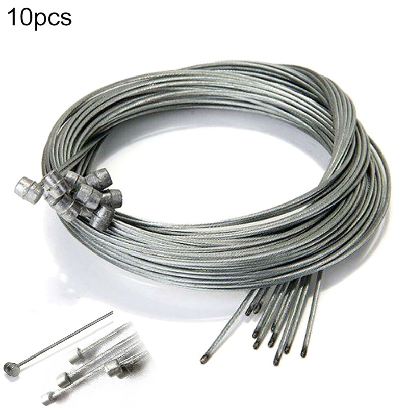 10Pcs 2m Bike Bicycle Brake Inner Wire Gear Shift Cable Line Stainless ...