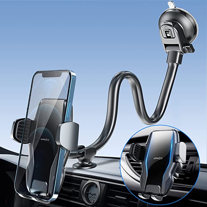 Long Arm Car Phone Holder Flexible Universal Auto Clamping Cellphone ...