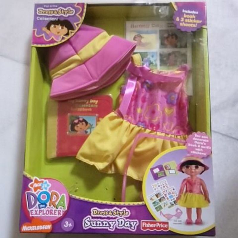 Fisher-Price Nick Jr. Dora the Explorer Dress Style Sunny Day/Bedtime ...