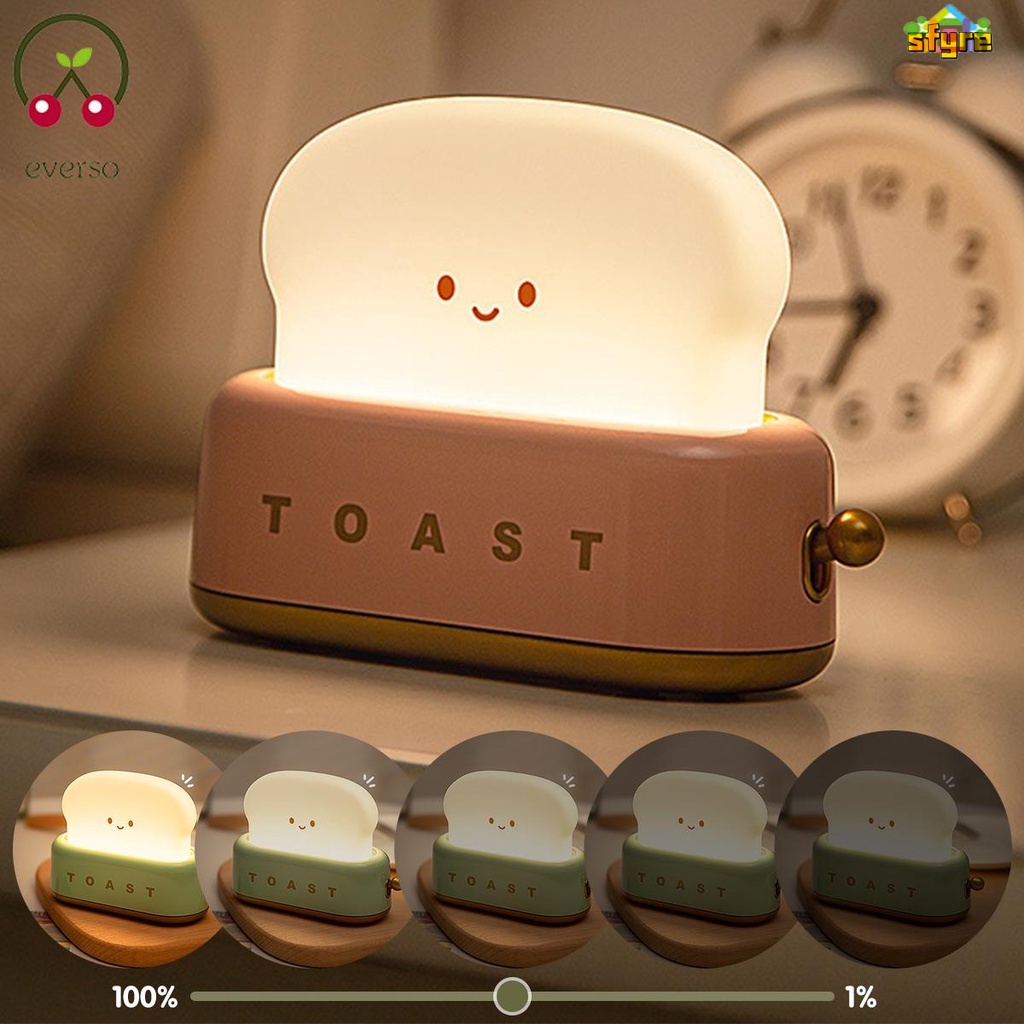 Toast Night Light Cute Bread LED Night Lamp Creative USB Charging ...
