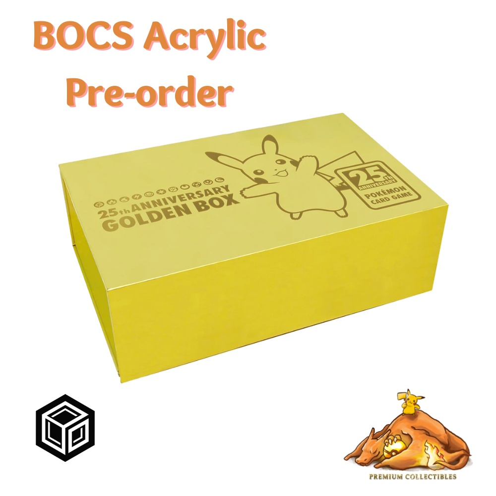 Pokemon TCG 25th Anniversary Gold Box Acrylic Display | Shopee Singapore