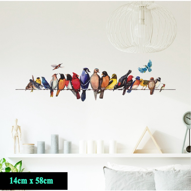 Fun Wire Wall Stickers for Birds Nursery Decoration Kids Removable ...