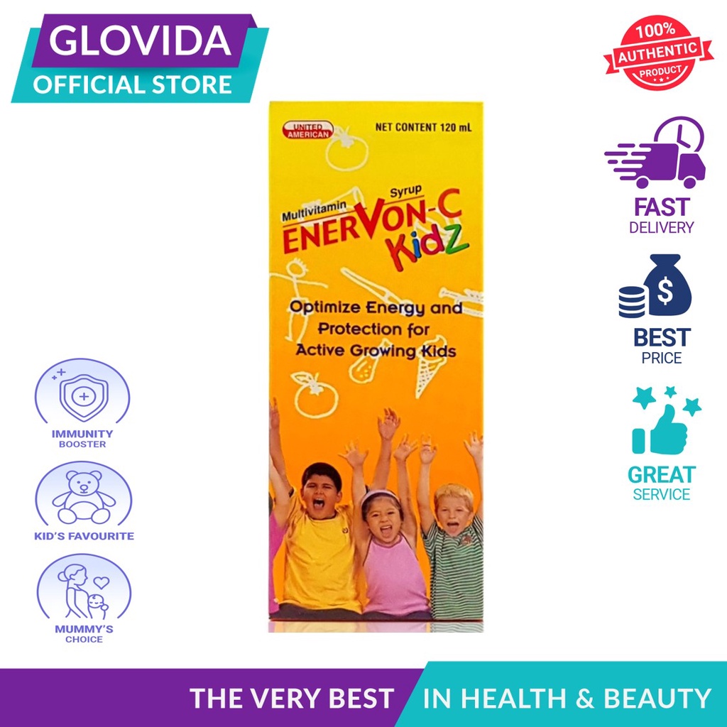 Enervon-C Kidz Multivitamin Syrup 120ml | Exp: Jan-2026 | Glovida ...