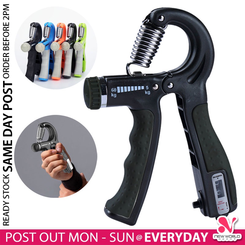 DIG-COUNTER 》Hand Grip Adjustable Resistance 5kg To 60kg Wrist Arm ...