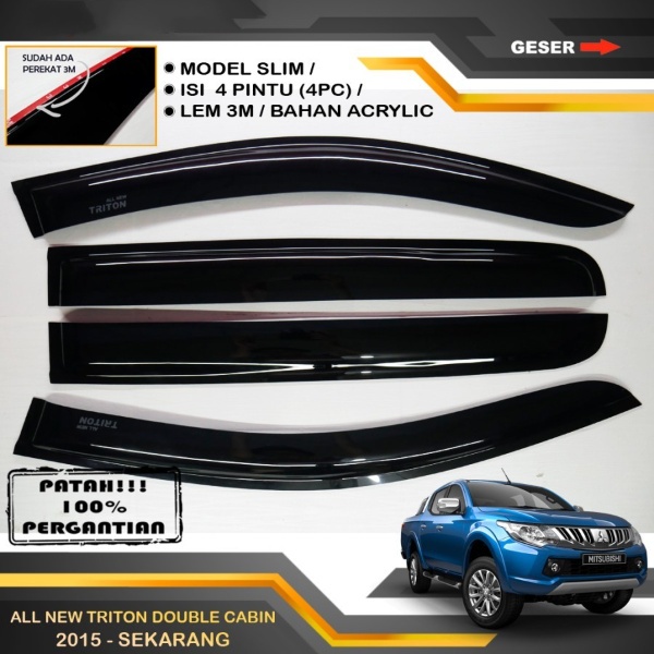 Pay On Site - Car Door Gutter ALL NEW TRITON DOUBLE CABIN 2015-2020 ...