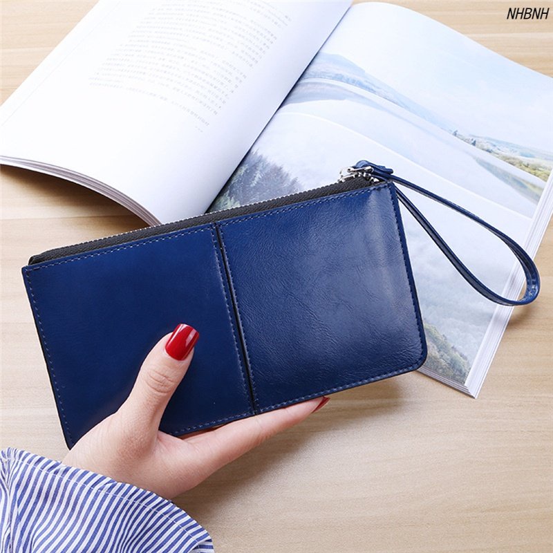 Ladies Long Purse Zipper PU Leather Clutch Wallet Card Holder Bag New ...