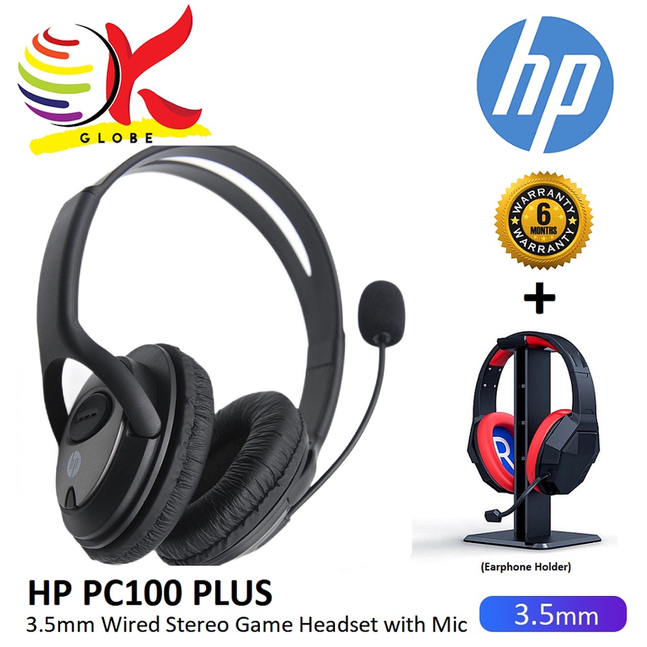 HP PC100 PLUS HIGH FIDELITY WIRED OVER-EAR HEADPHONE WITH BUILT IN OMNI ...