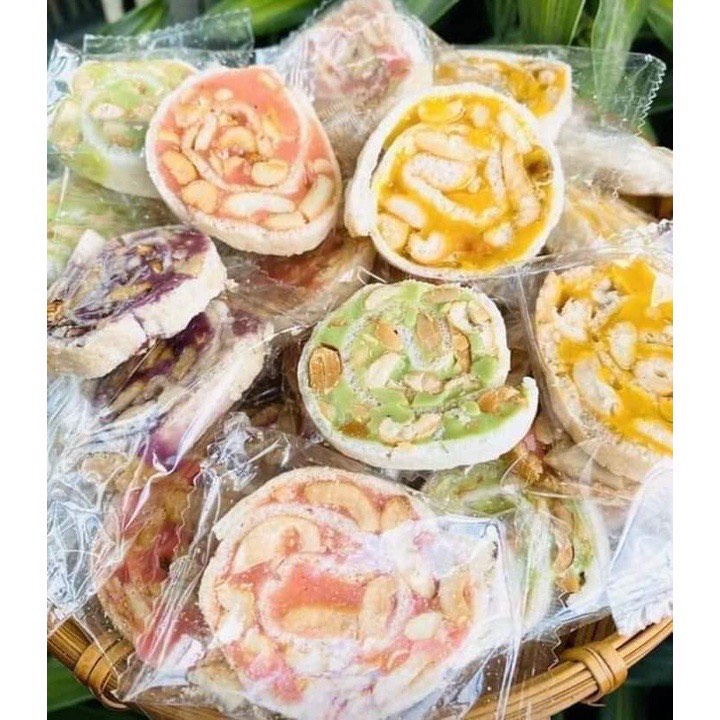 YOUNG COCONUT CANDY ROLLED WITH PEANUTS AND BEN TRE RICE CAKES IN ALL ...