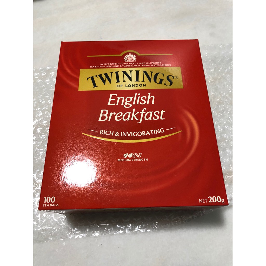 Twinings of London English breakfast tea 100 bags afternoon tea 100 ...